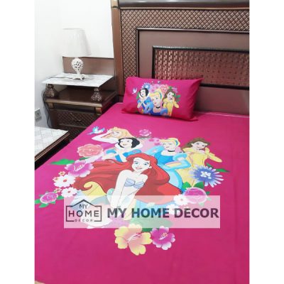 Cinderella Themed kids Bed Sheet | My Home Decor